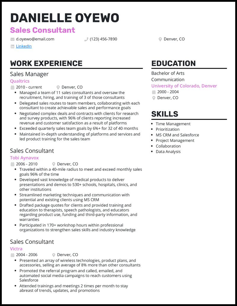 9 Consulting Resume Examples That Worked in 2024