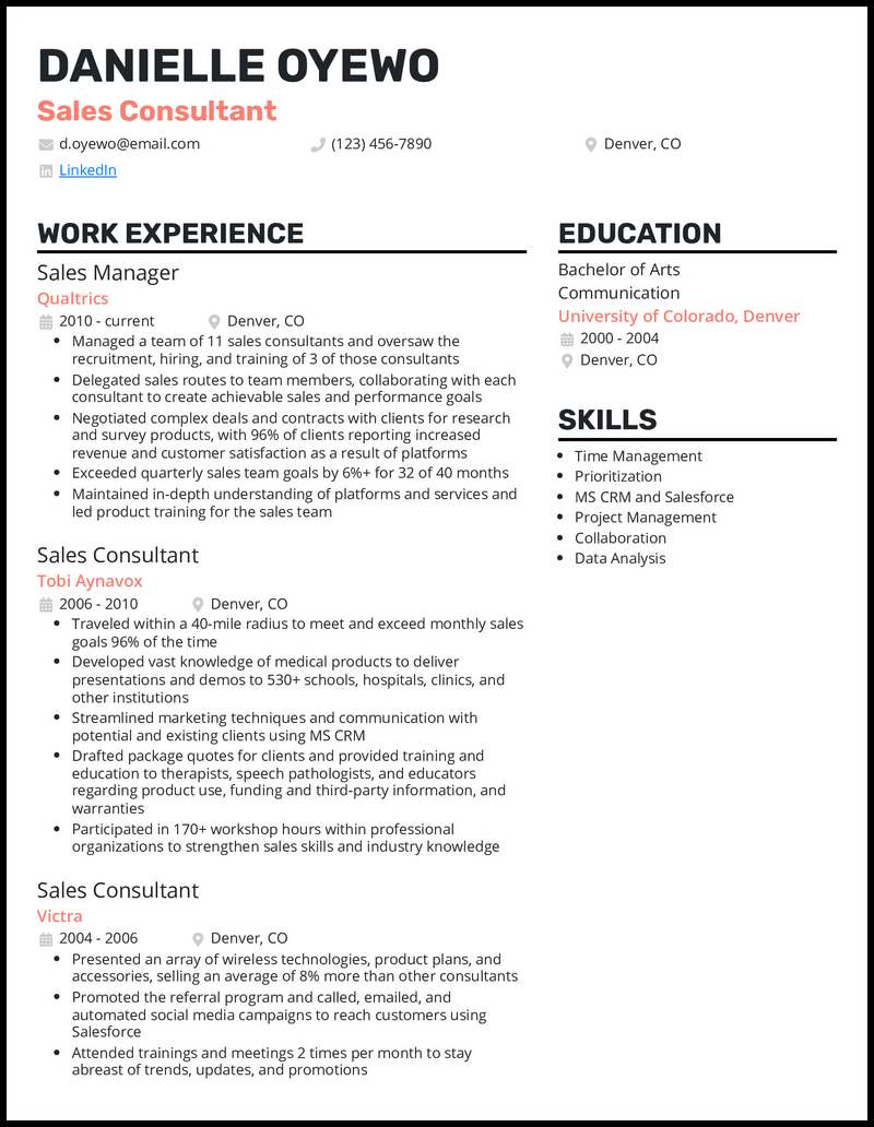 9 Consulting Resume Examples That Worked in 2024
