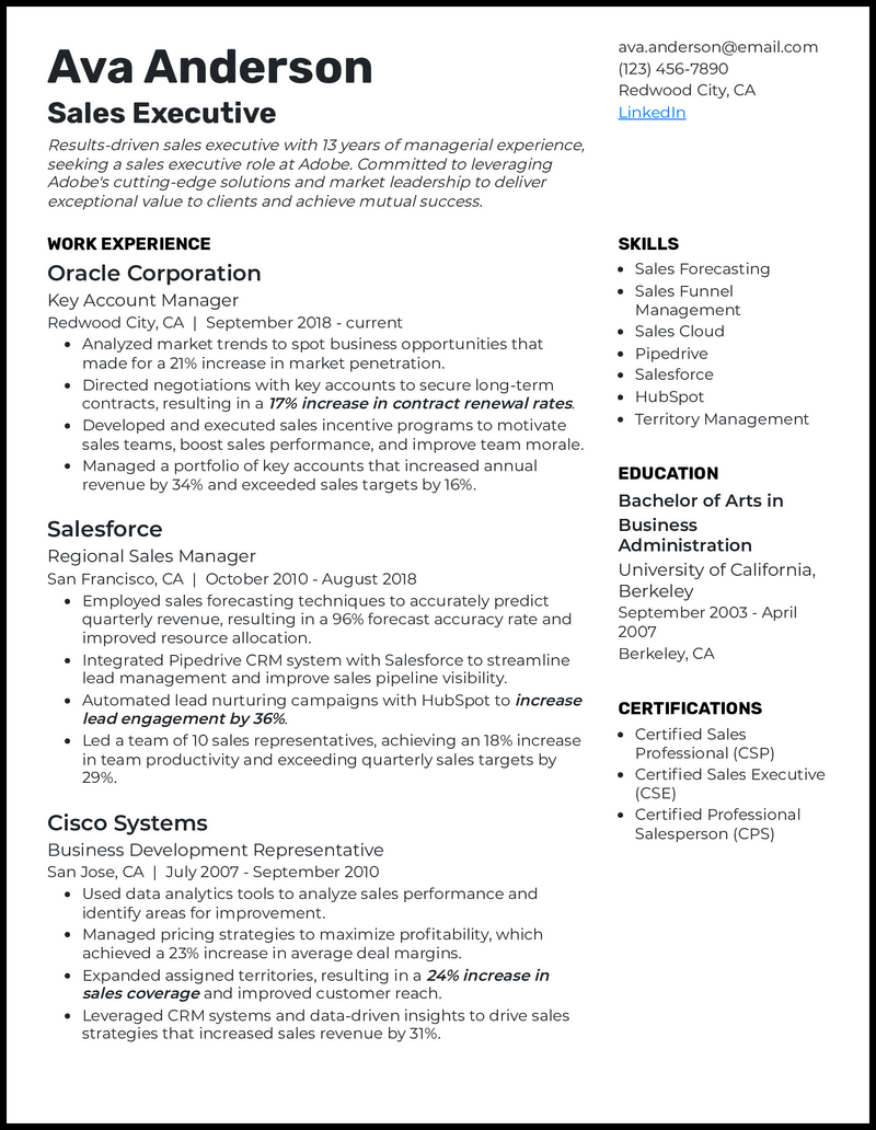 19 Executive Resume Examples That Got the Job in 2025