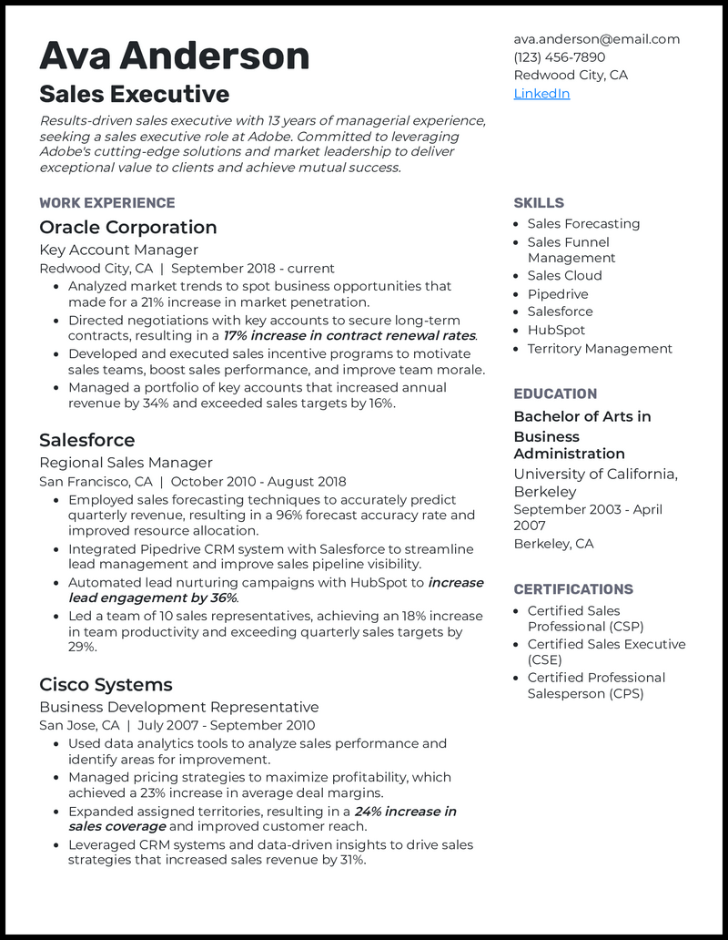 19 Executive Resume Examples That Got the Job in 2025