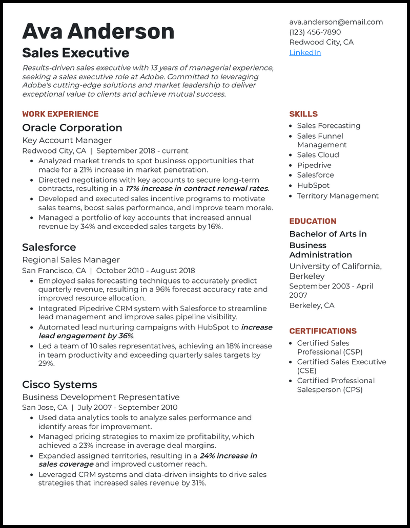 19 Executive Resume Examples That Got the Job in 2025