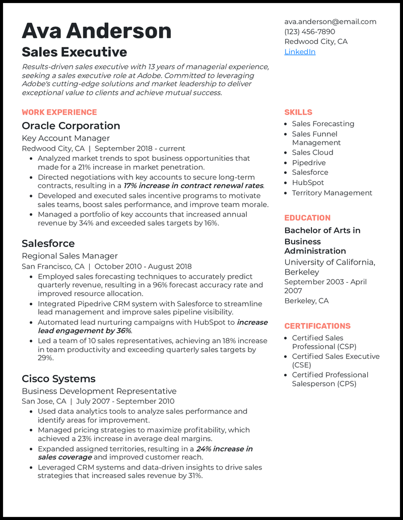 19 Executive Resume Examples That Got the Job in 2025