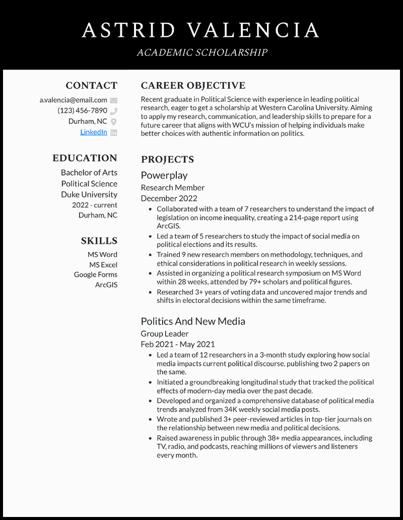 9 Academic Resume Examples [& Templates]