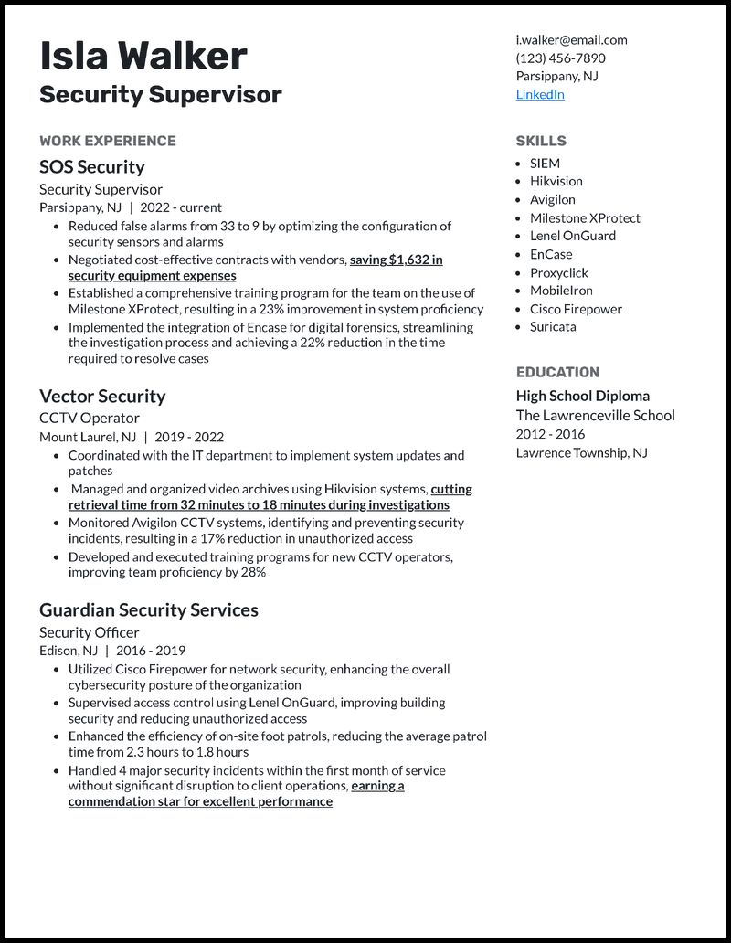 11 Supervisor Resume Examples That Worked in 2026