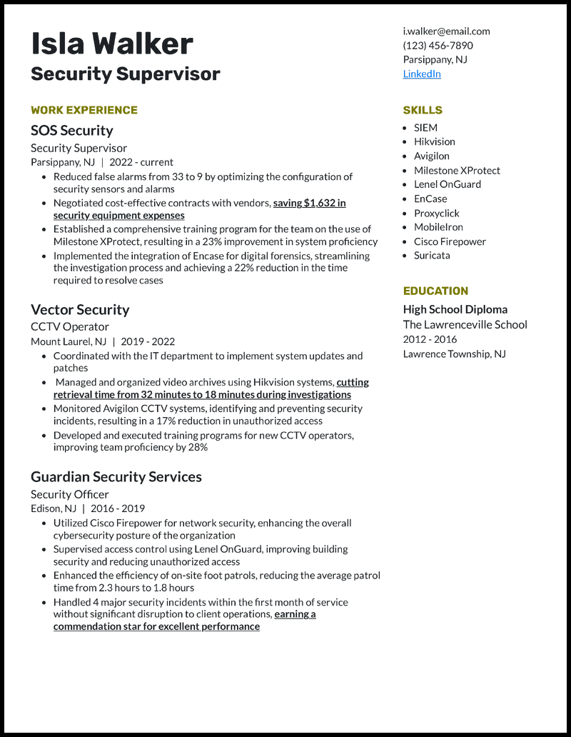 11 Supervisor Resume Examples That Worked in 2025