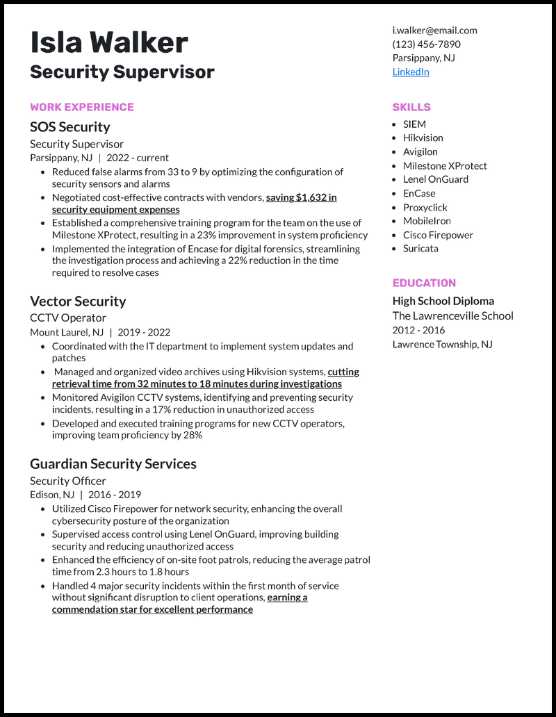 11 Supervisor Resume Examples That Worked in 2025