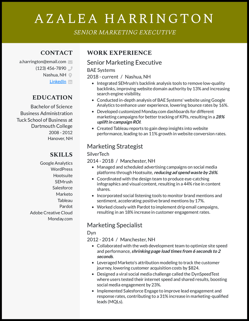 19 Executive Resume Examples That Got the Job in 2025