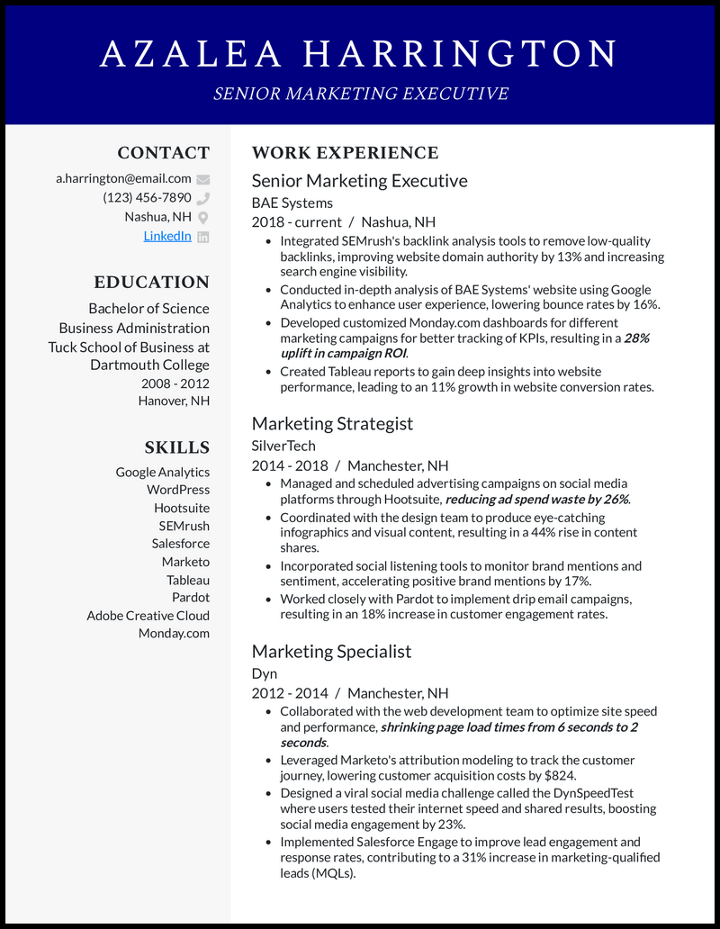 19 Executive Resume Examples That Got the Job in 2025