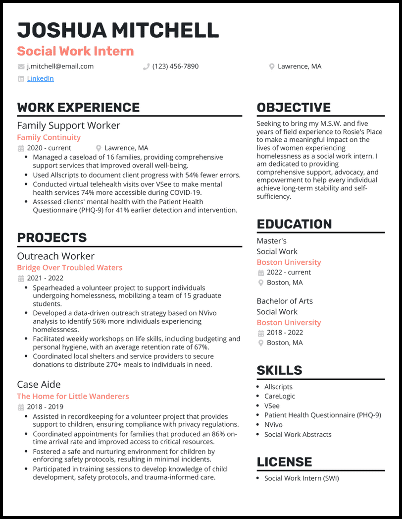 11 Social Worker Resume Examples That Worked in 2024