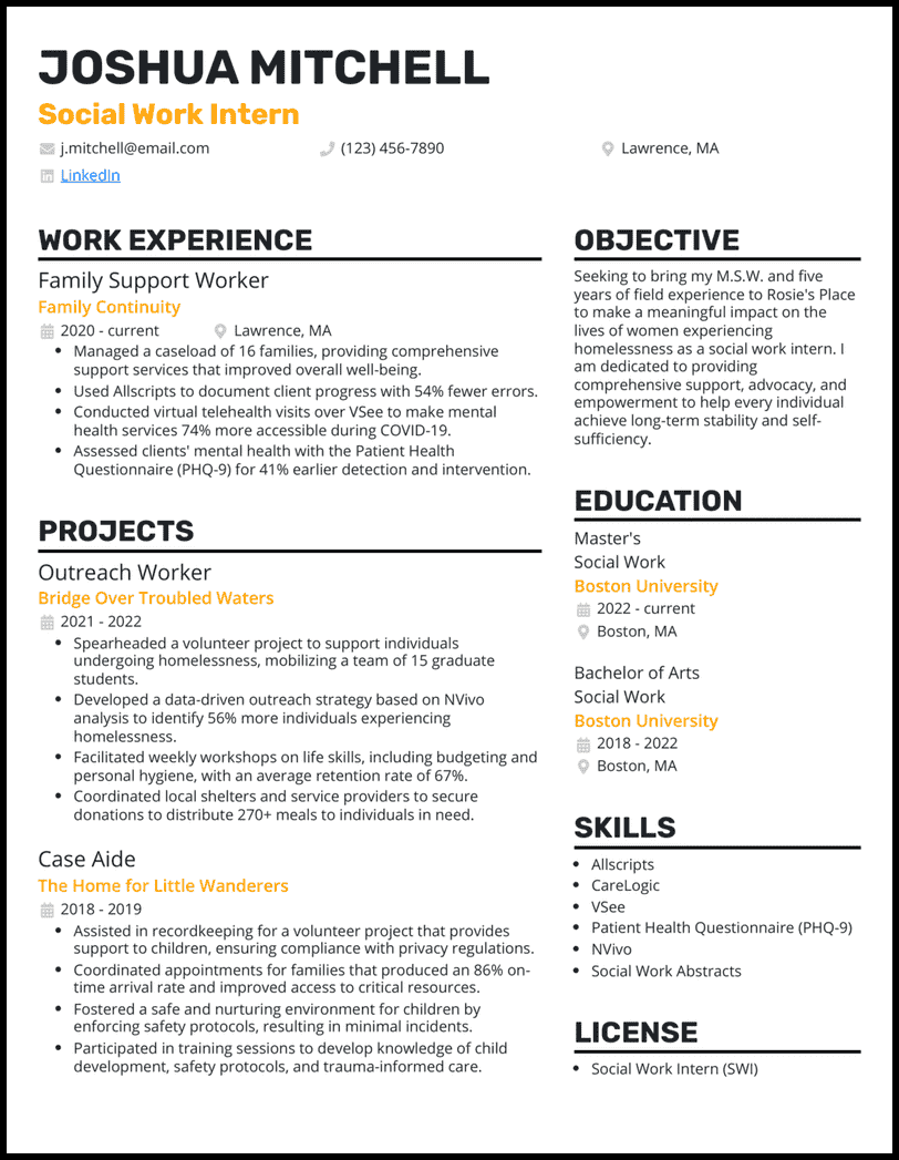 11 Social Worker Resume Examples That Worked in 2024