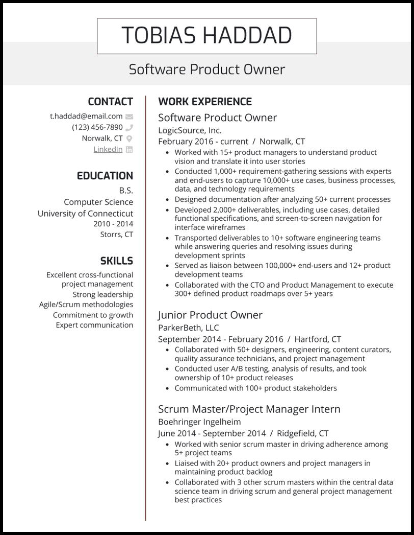 11 Product Owner Resume Samples for 2025