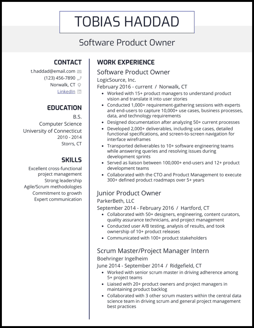 11 Product Owner Resume Samples for 2025
