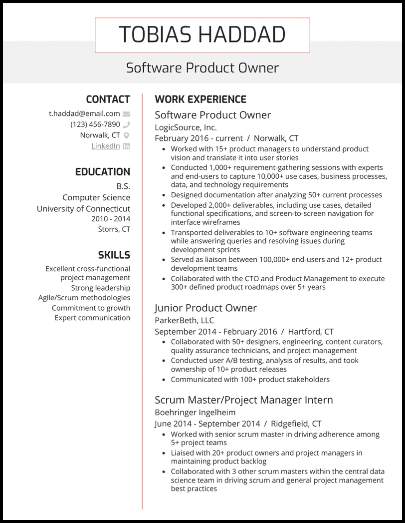 11 Product Owner Resume Samples for 2025