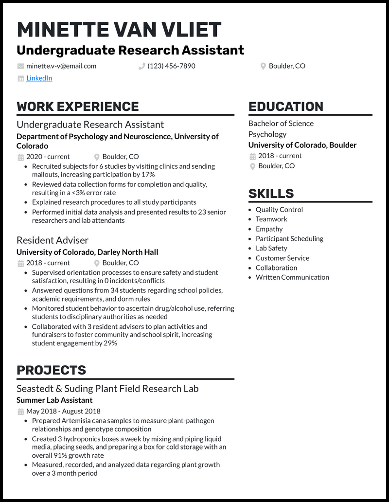13 Real Research Assistant Resume Examples That Worked in 2025