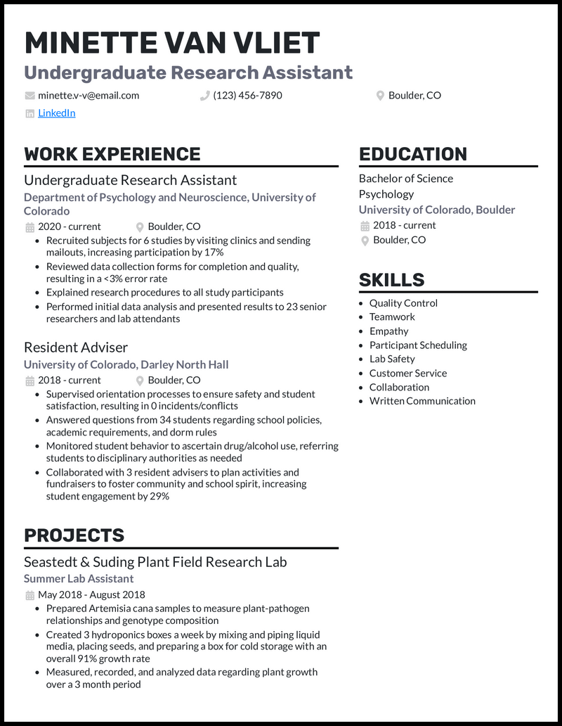 13 Real Research Assistant Resume Examples That Worked in 2025