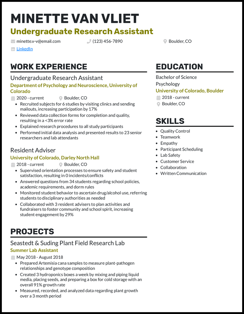 13 Real Research Assistant Resume Examples That Worked in 2025