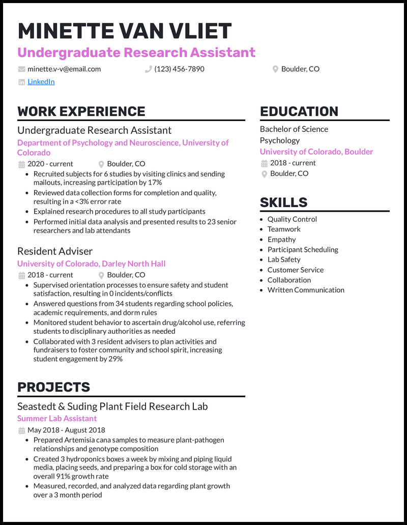 13 Real Research Assistant Resume Examples That Worked in 2025