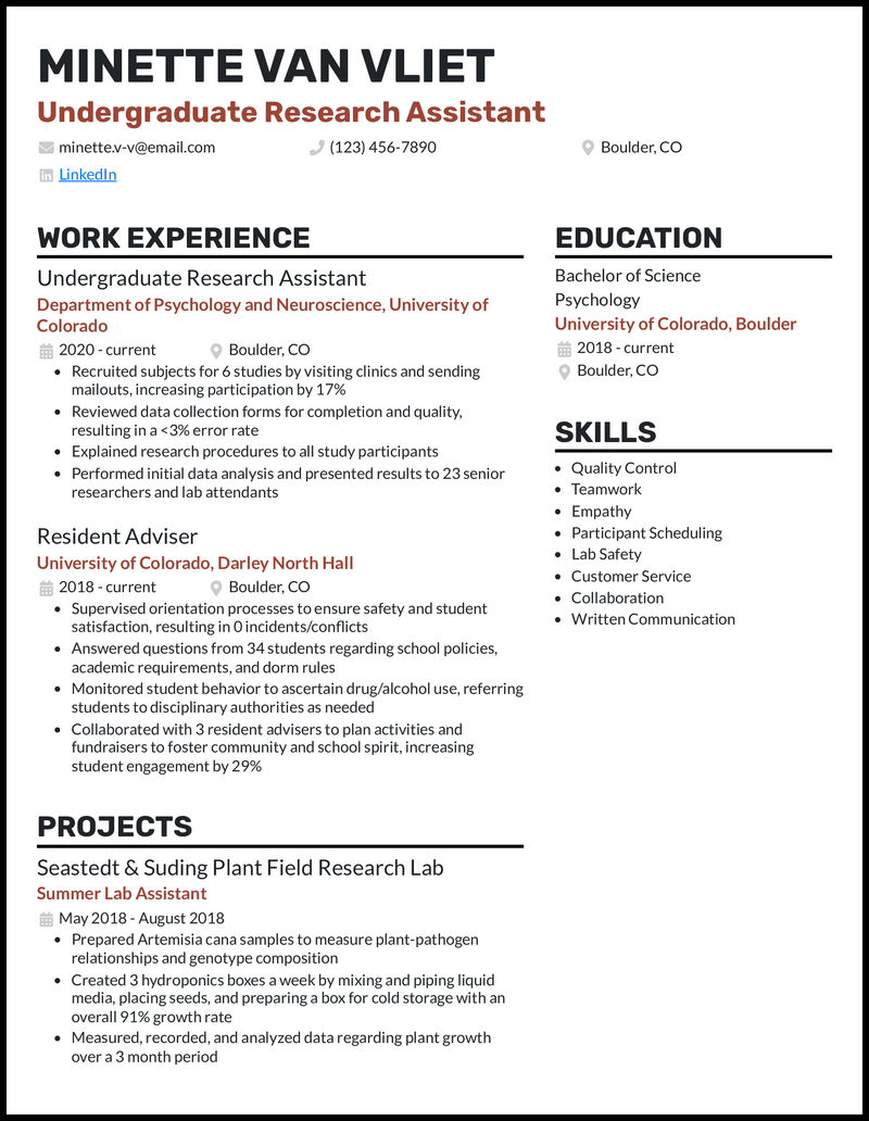 13 Real Research Assistant Resume Examples That Worked in 2025