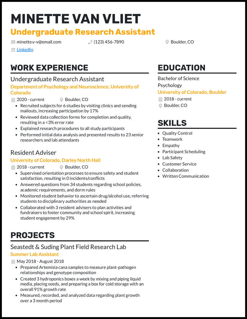 13 Real Research Assistant Resume Examples That Worked in 2025