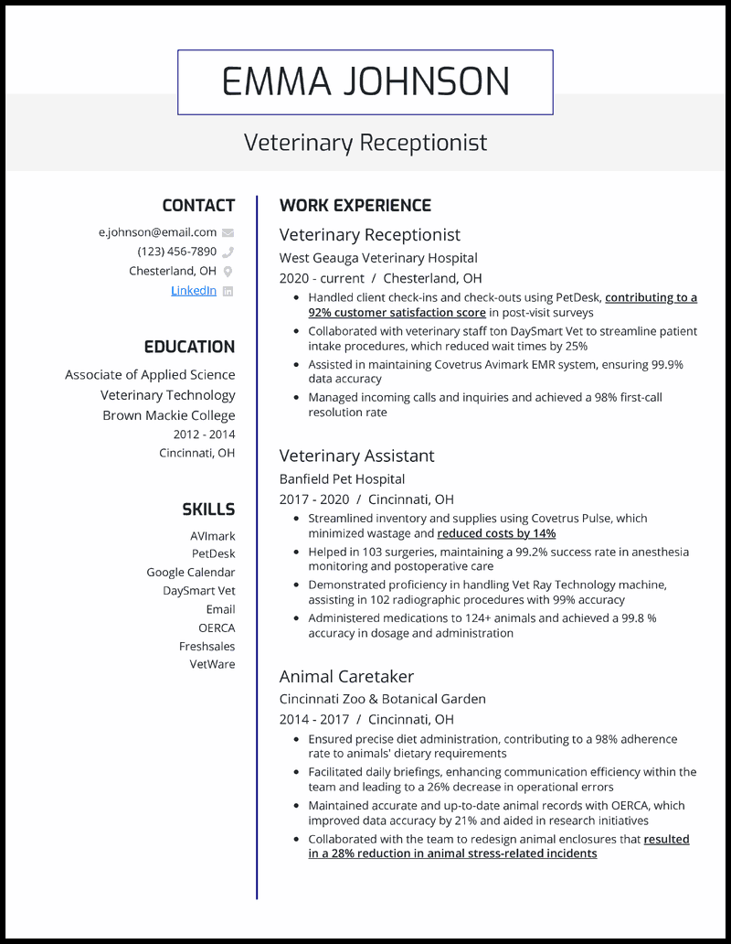 9 Receptionist Resume Examples [& Templates]