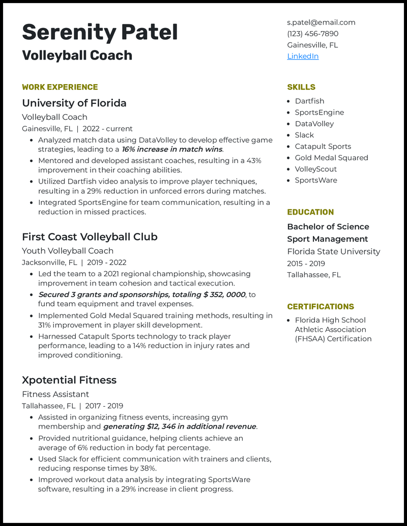 7 Coaching Resume Examples to Win the Job in 2025