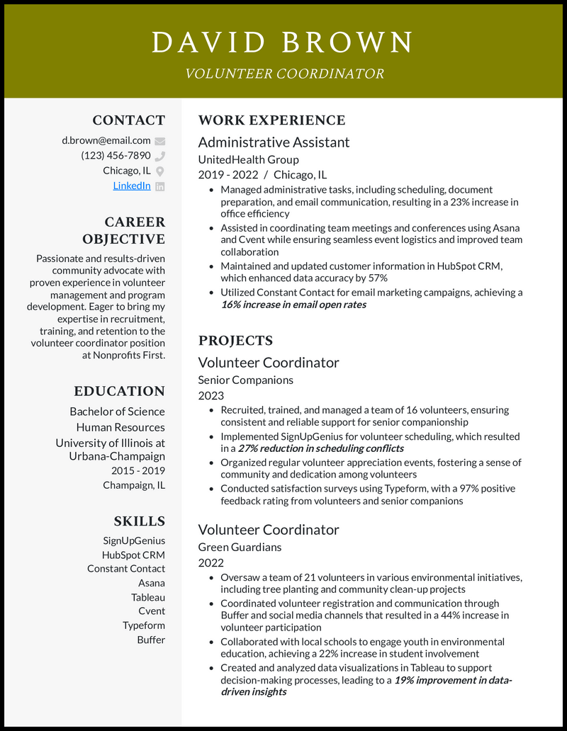 5 Volunteer Resume Examples That Got The Job In 2025