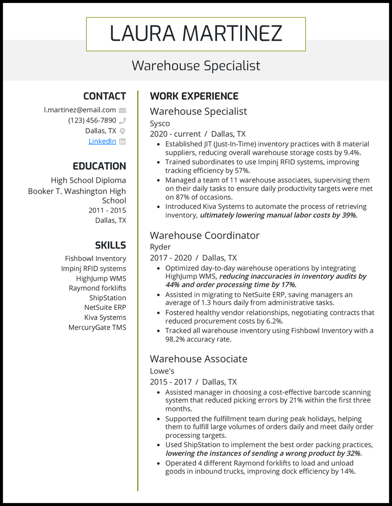 13 Warehouse Worker CV Samples That Secured Jobs In 2026